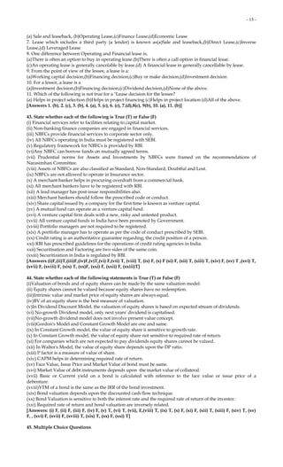 Objective questions and answers of financial management | DOC