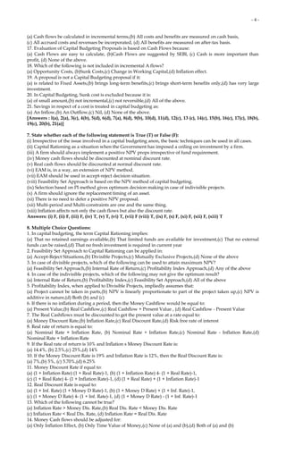 Objective questions and answers of financial management | DOC