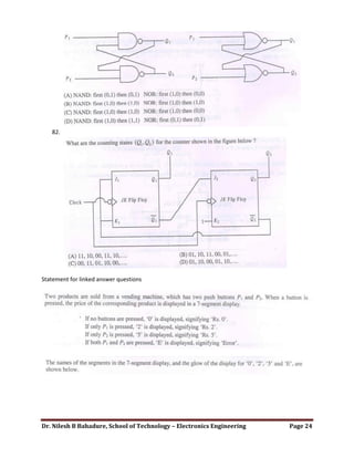 Objective Questions Digital Electronics | PDF