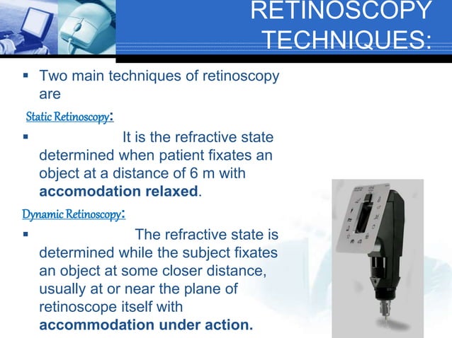 Objective refraction | PPTX | Eye and Vision Conditions | Diseases and ...