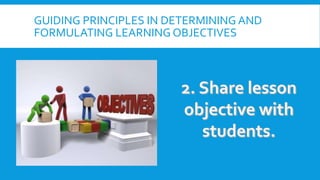Objective-Related Principles of Teaching | PPT