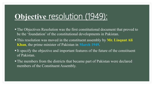 Objective resolution, 3 constitution of pakistan | PPTX | Islam ...