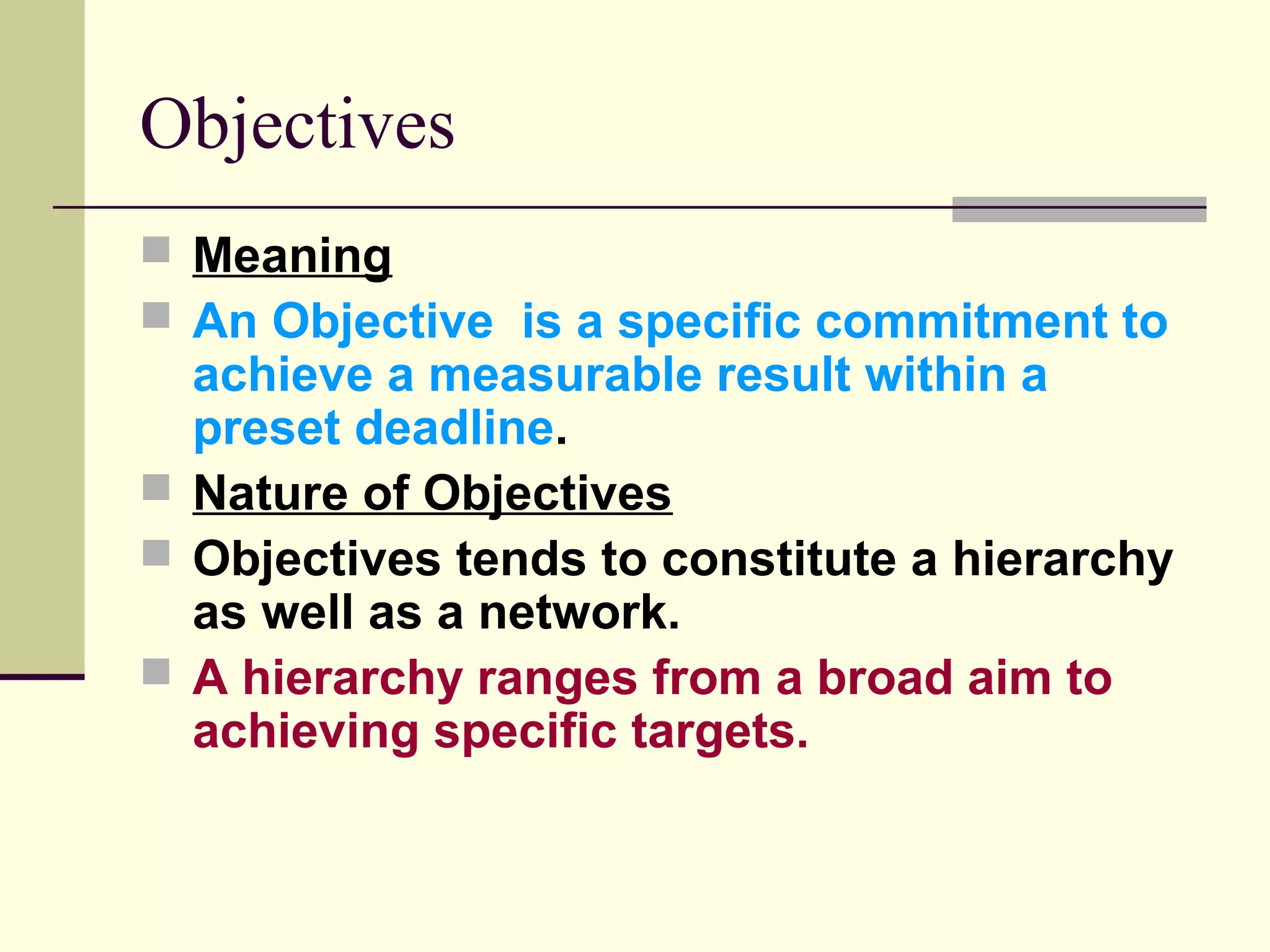 Objectives of management | PPT