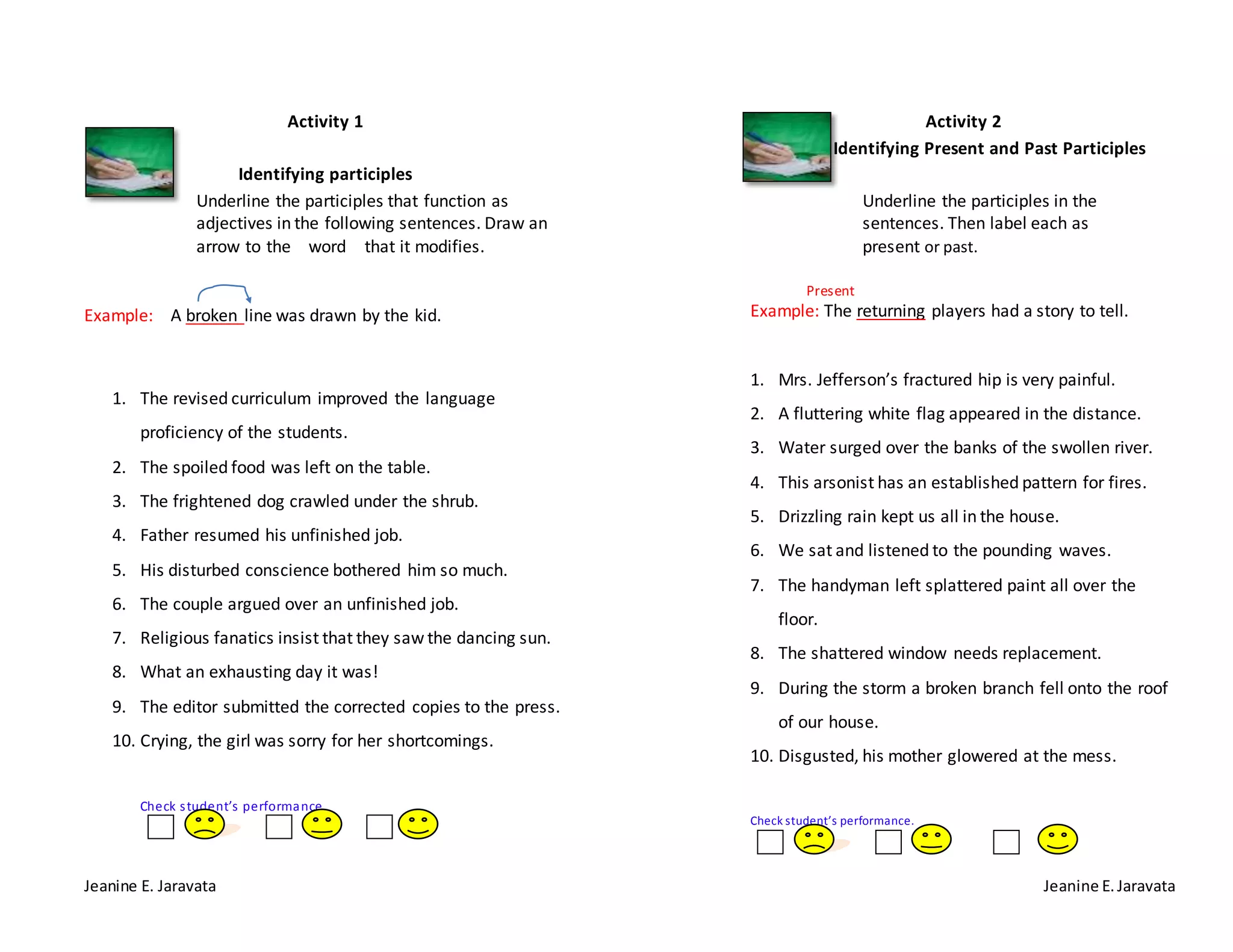 Participle and participial phrase | DOCX