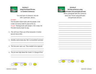 Participle and participial phrase | DOCX