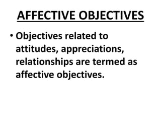 OBJECTIVES OF EDUCATION | PPTX