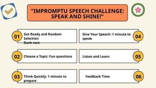 IMPROMPTU SPEECH POWERPOINT PRESENTATION | PPTX