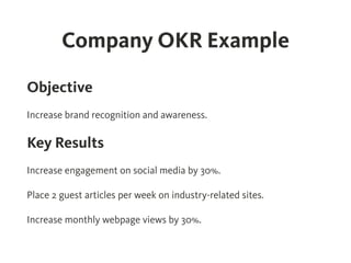 OKR - Objectives and Key Results - Effective Goal Setting on Company ...
