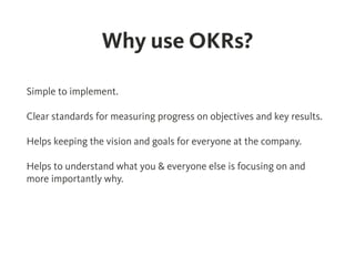 OKR - Objectives and Key Results - Effective Goal Setting on Company ...