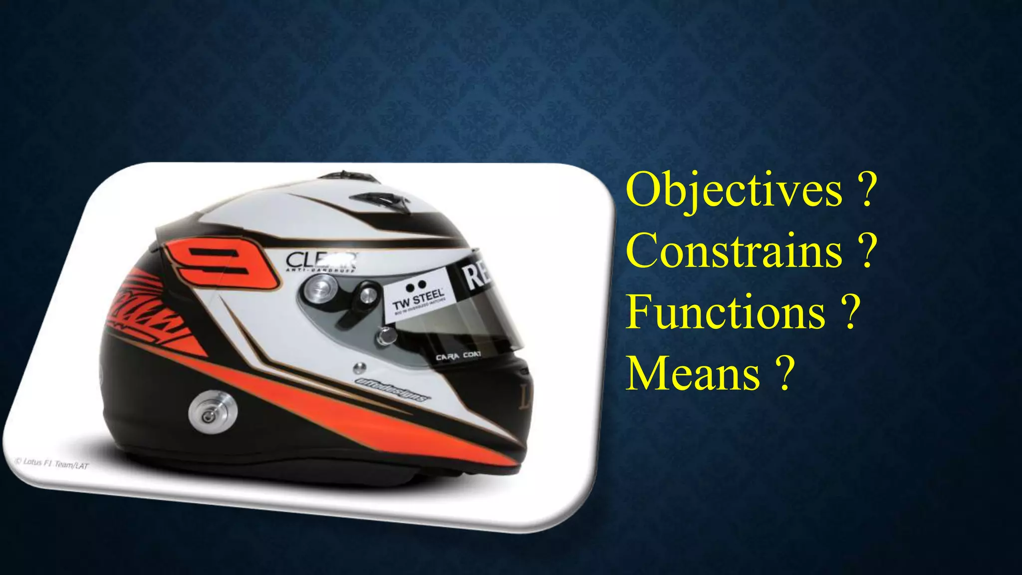 Aspects Of Engineering Design Objective Constraints Functions And Means