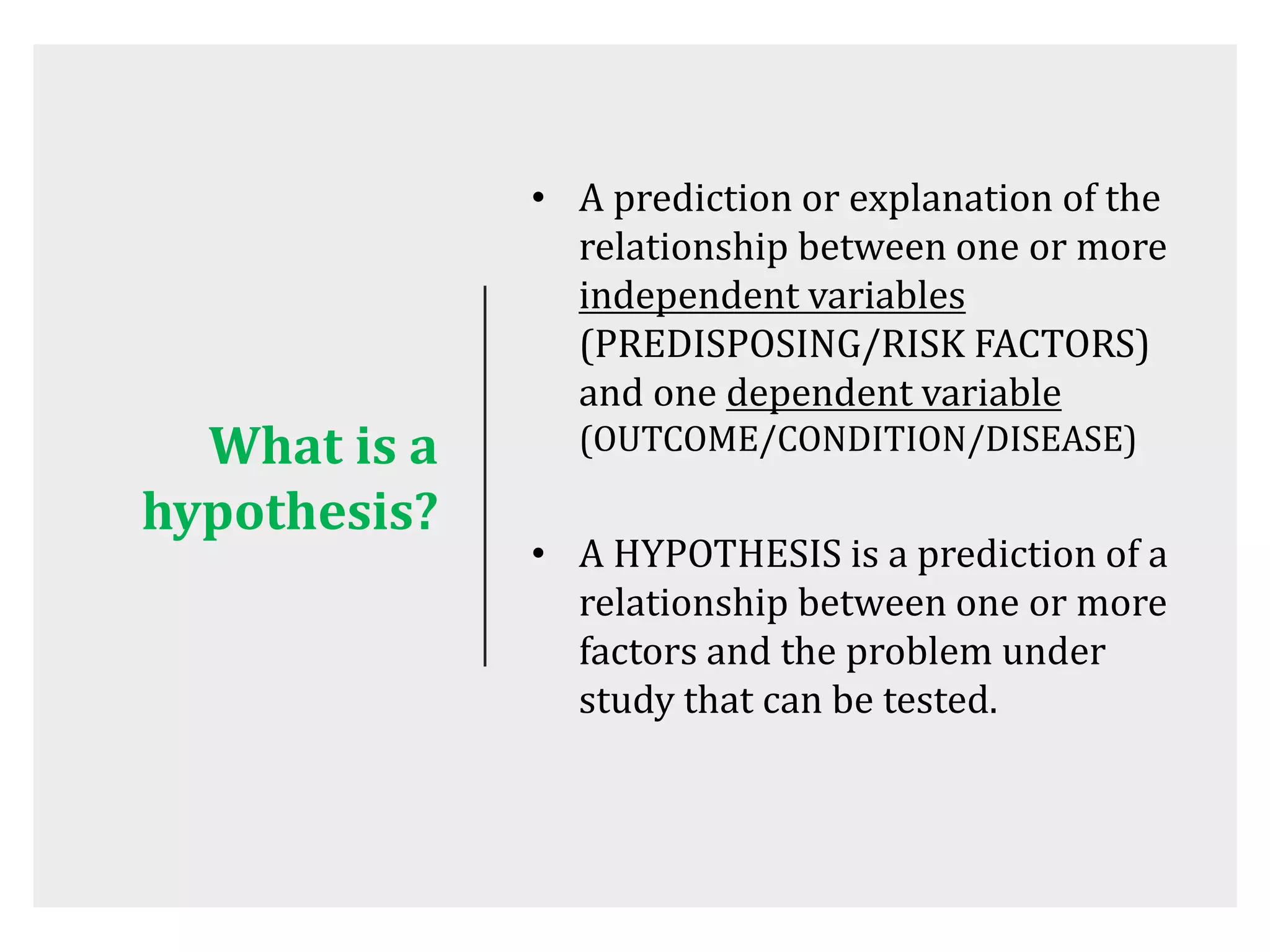 Research Questions, Objectives, and Hypothesis | PPTX