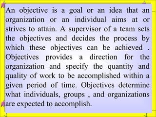 Objectives Management | PPT | Business Administration | Business
