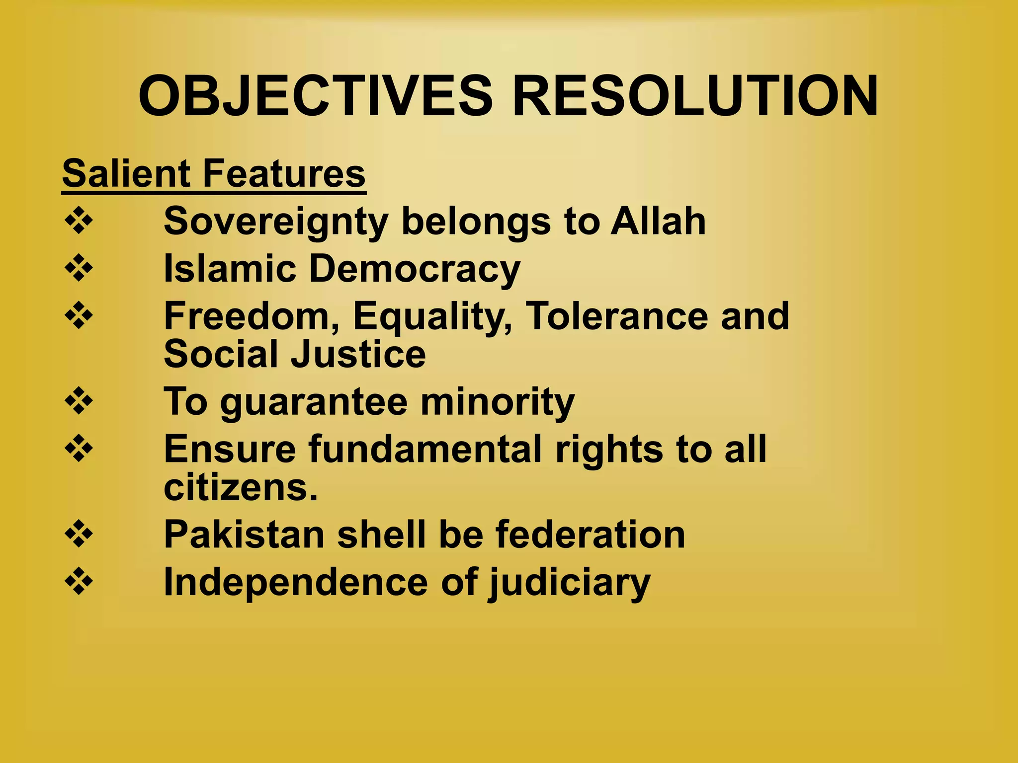 Constitutional Development of Pakistan,Objectives Resolution 1949 ...