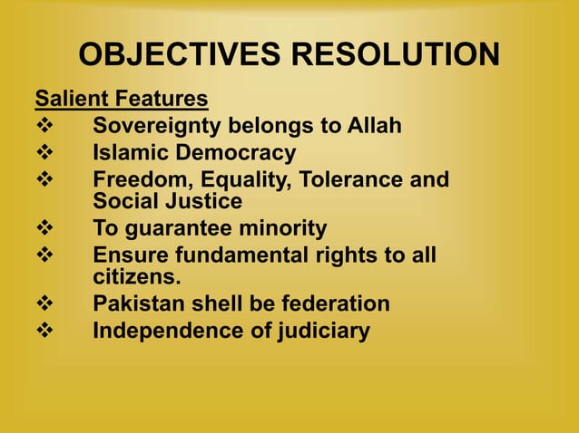 Constitutional Development of Pakistan,Objectives Resolution 1949 ...