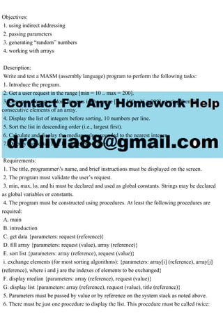 Objectives 1. using indirect addressing 2. passing parameters.pdf