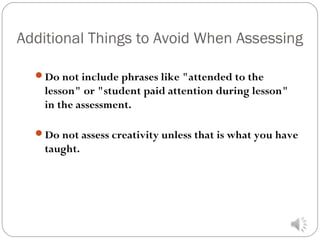 Objectives and assessment | PPT