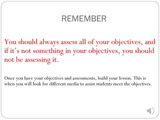 Objectives and assessment | PPT
