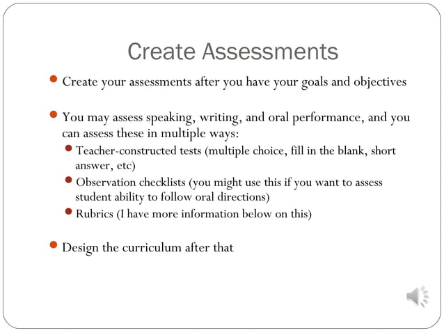 Objectives and assessment | PPT