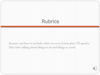 Objectives and assessment | PPT