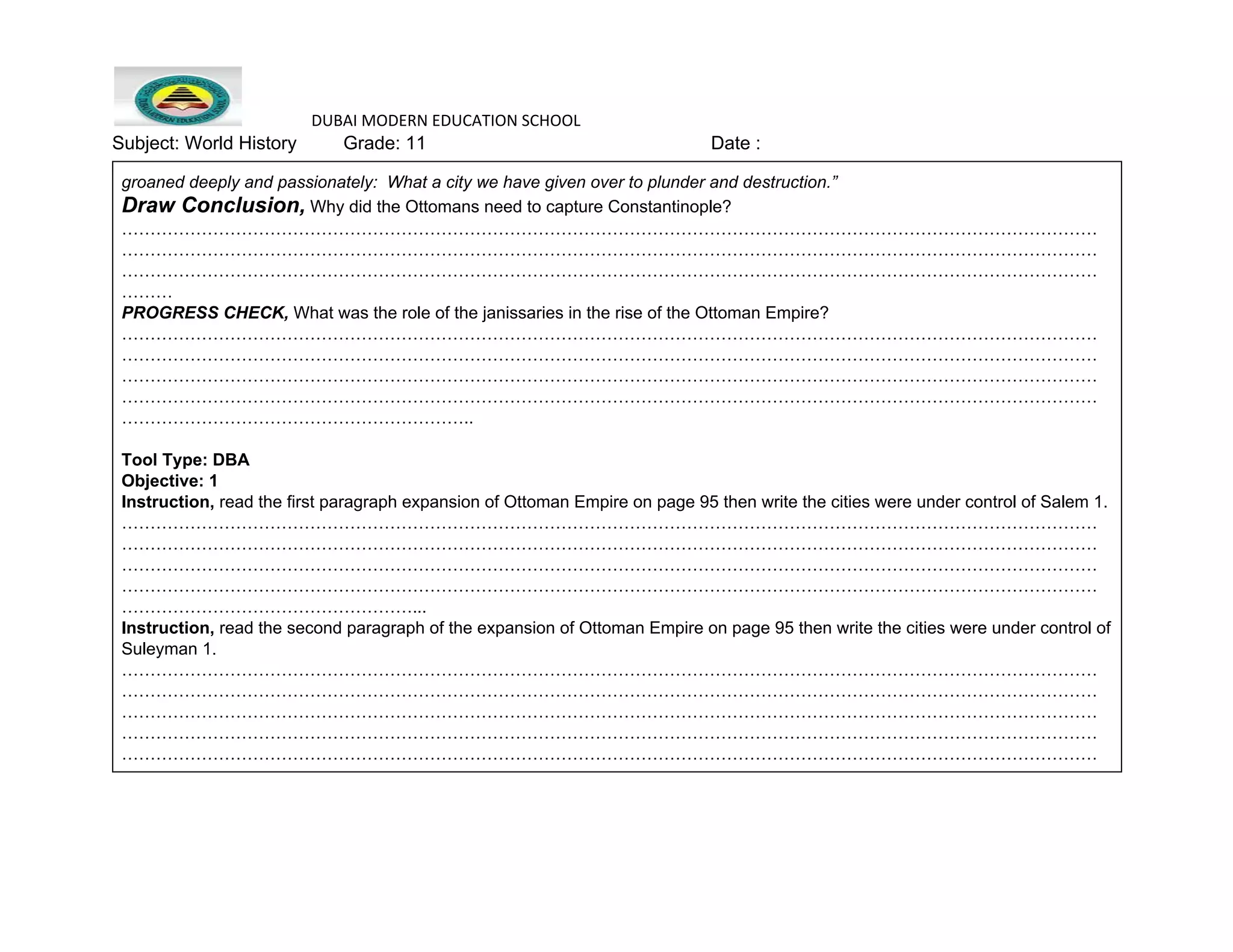 Objectives and assessment tools | PPT