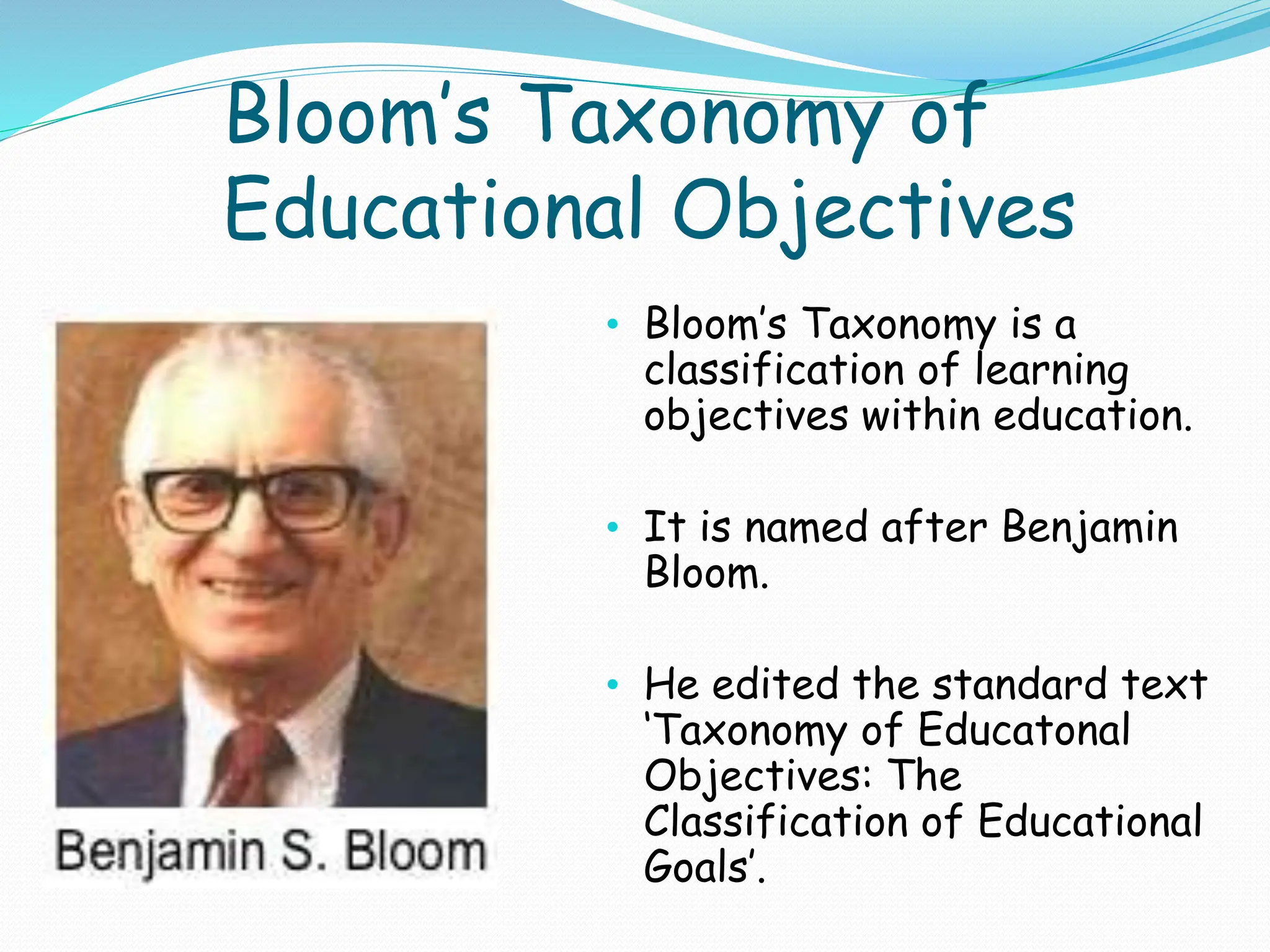 Blooms Taxonomy of Educational Objectives.pptx | Educational Assessment | Education