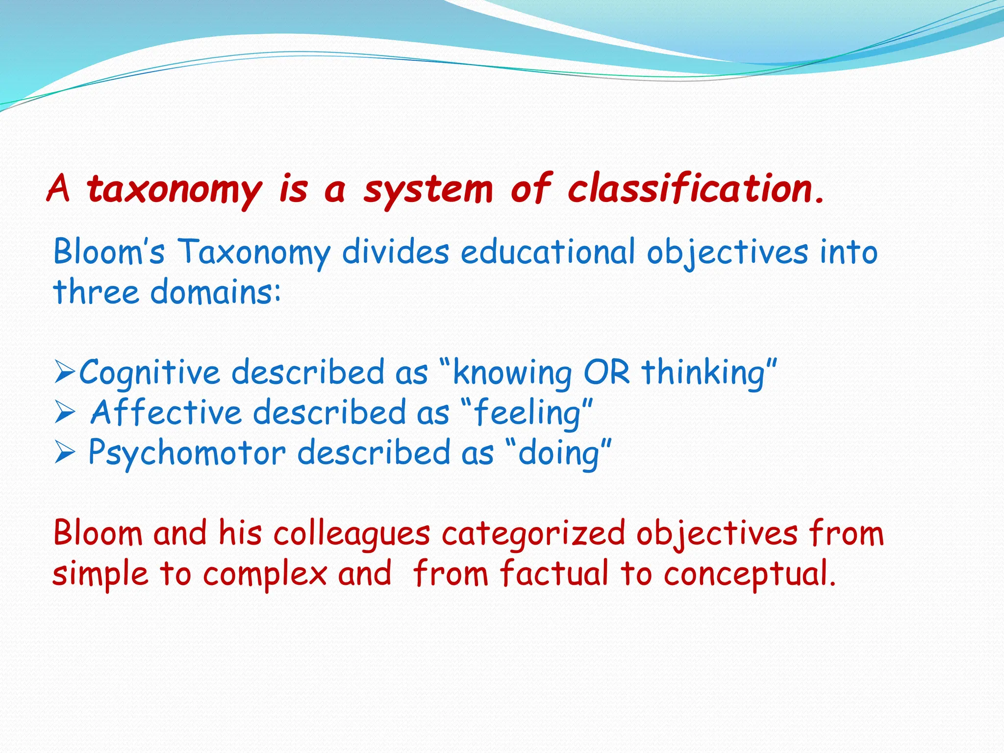 Blooms Taxonomy of Educational Objectives.pptx | Educational Assessment | Education