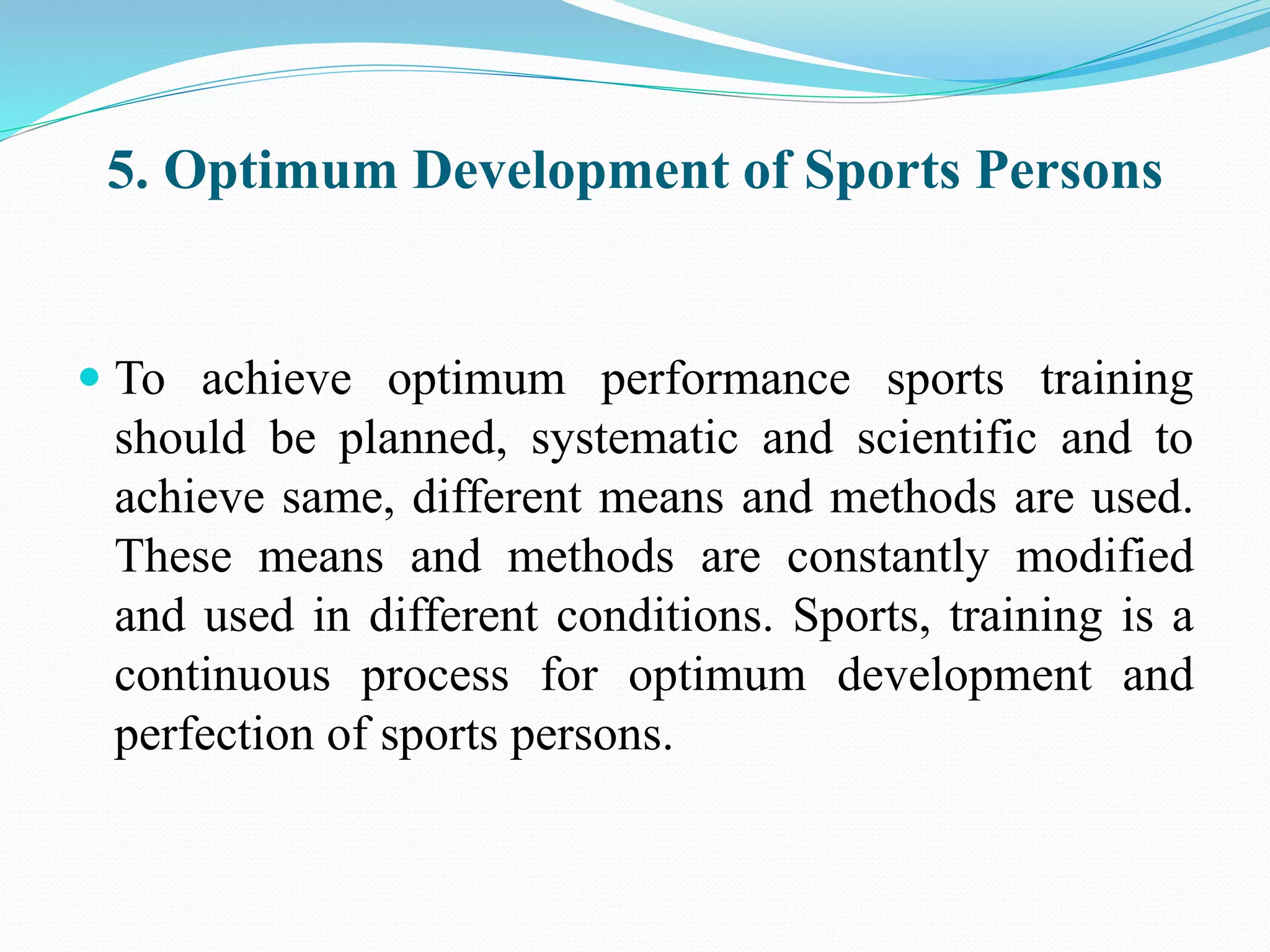 Aims, objectives and characteristics of sports training | PPTX