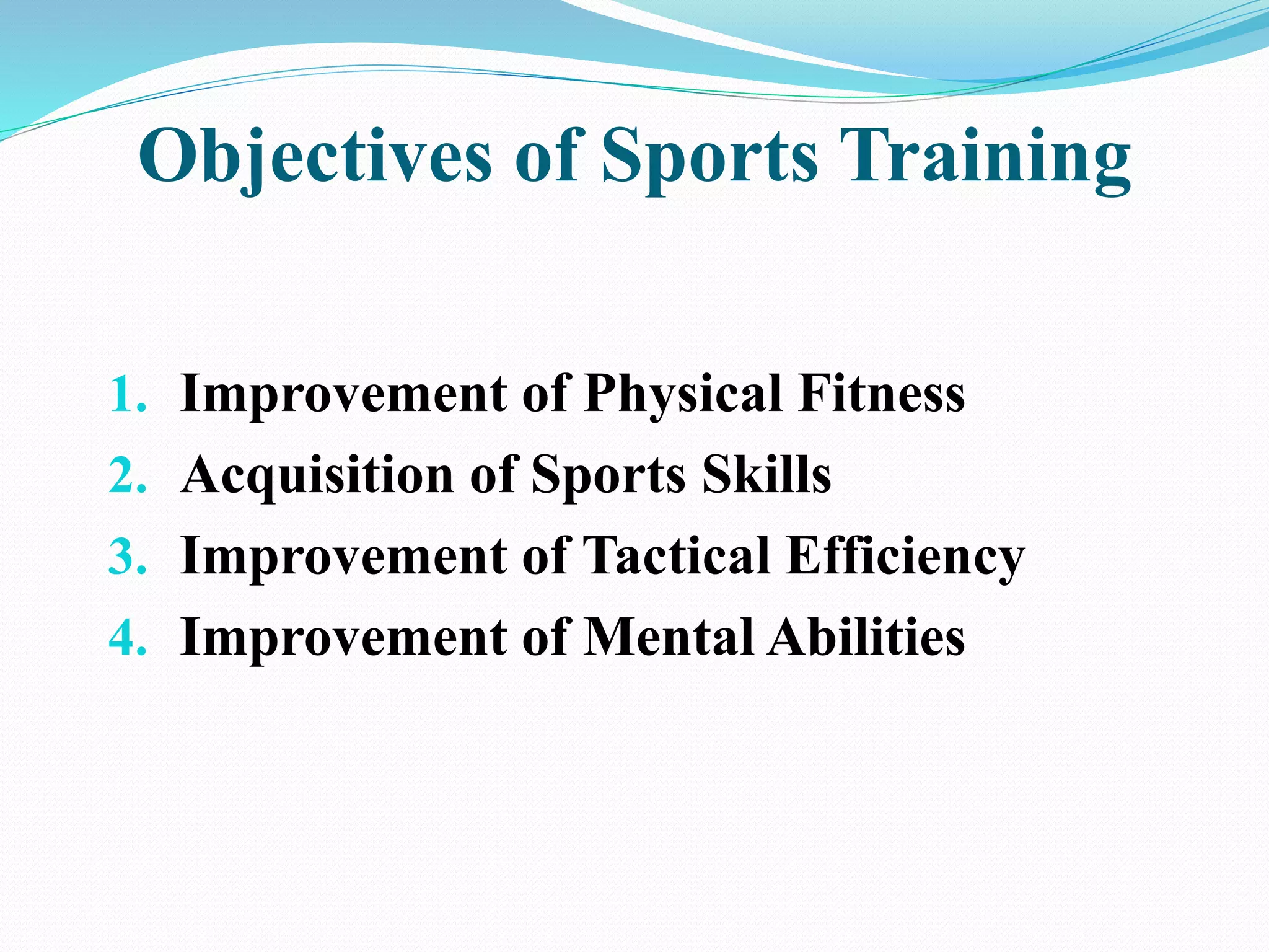Aims, objectives and characteristics of sports training | PPTX