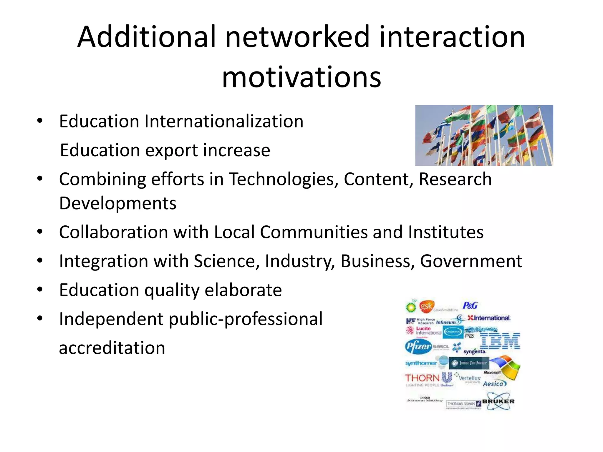 Objectives and goals of networked collaboration | PPT