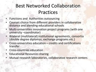 Objectives and goals of networked collaboration | PPT