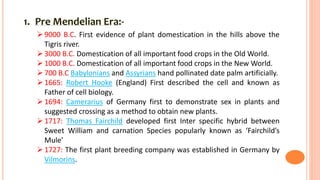 Plant Breeding - Objectives and History | PPTX