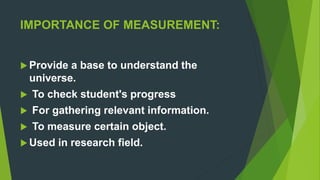 Objectives and importance of measurement and evaluation | PPTX