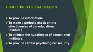 Objectives and importance of measurement and evaluation | PPTX