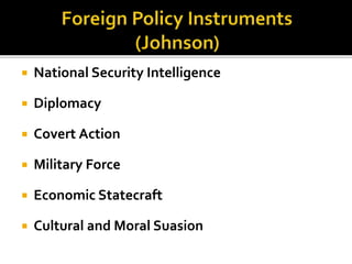 Objectives and instruments of Foreign Policy | PPTX