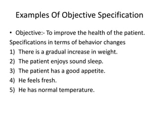 Objectives and its specification (2) | PPT