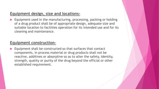 Objectives and policies of c gmp, layout of building and services | PPTX