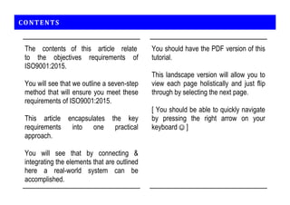 ISO 9001:2015 Objectives Requirements | A Practical Approach That You ...
