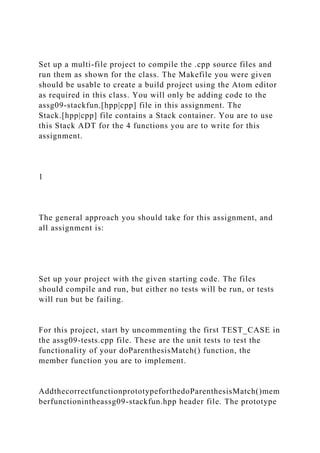 Objectives Assignment 09 Applications of Stacks COS.docx
