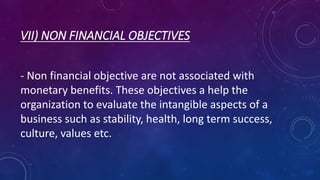 STRATEGIC MANAGEMENT OBJECTIVES BY SAI PPT.pptx | Business | Business ...