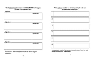 Objectives Leaflet | DOC