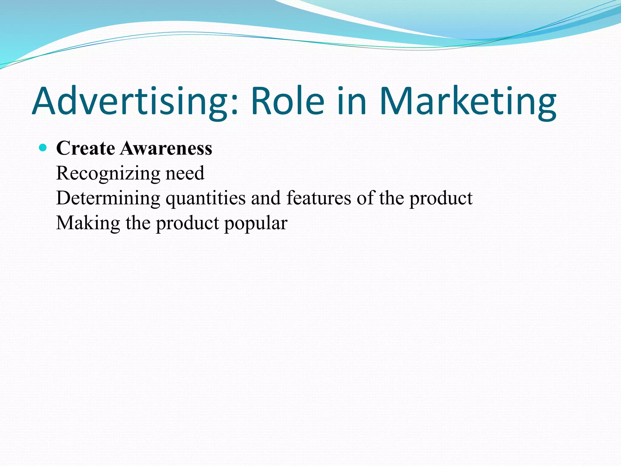 Objectives of advertising | PPTX | Marketing and Advertising | Business