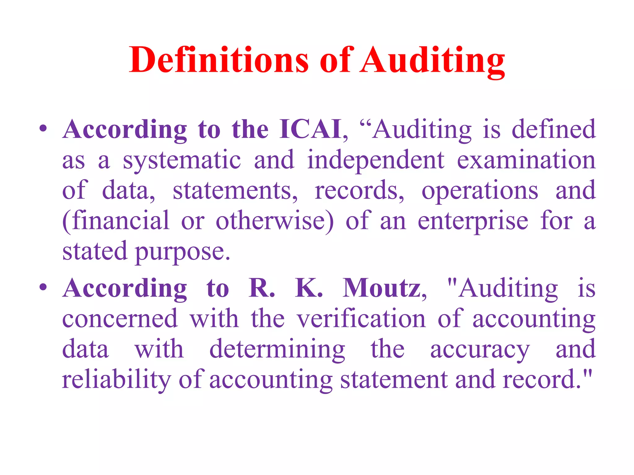 Objectives of auditing | PPTX
