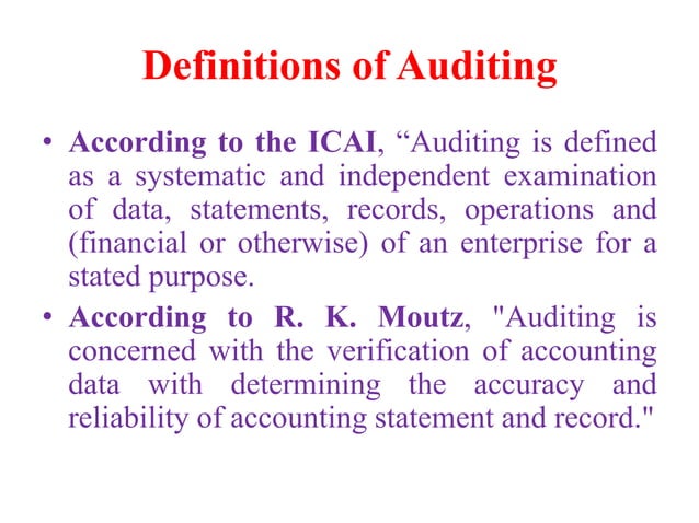 Objectives of auditing | PPTX | Business Accounting & Finance | Business