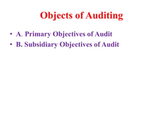 Objectives of auditing | PPTX