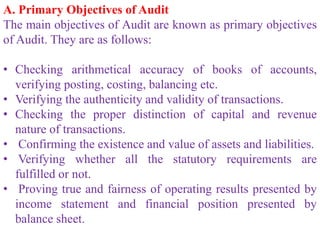Objectives of auditing | PPTX
