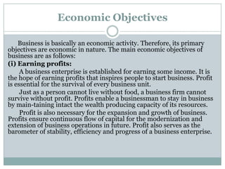 Objectives of business | PPTX
