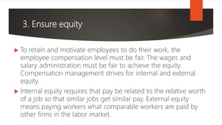 Objectives of compensation management | PPTX