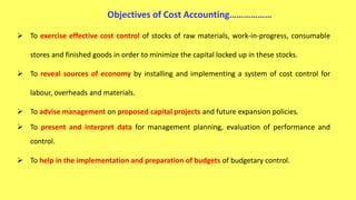 Objectives of cost accounting | PPTX