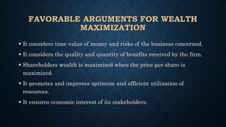 Objectives of financial management- profitability vs shareholder’s ...