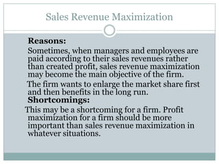 Objectives of firm | PPTX